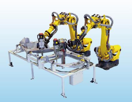 Fanuc Robotic Arm Programming Long For Elevated Installation Stacking ...